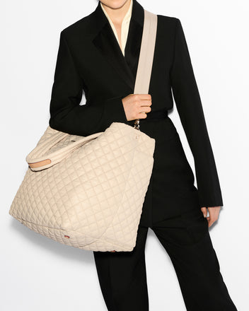 MZ Wallace Buff Ivory Large Metro Tote Bag Deluxe - Luxury Tote ...