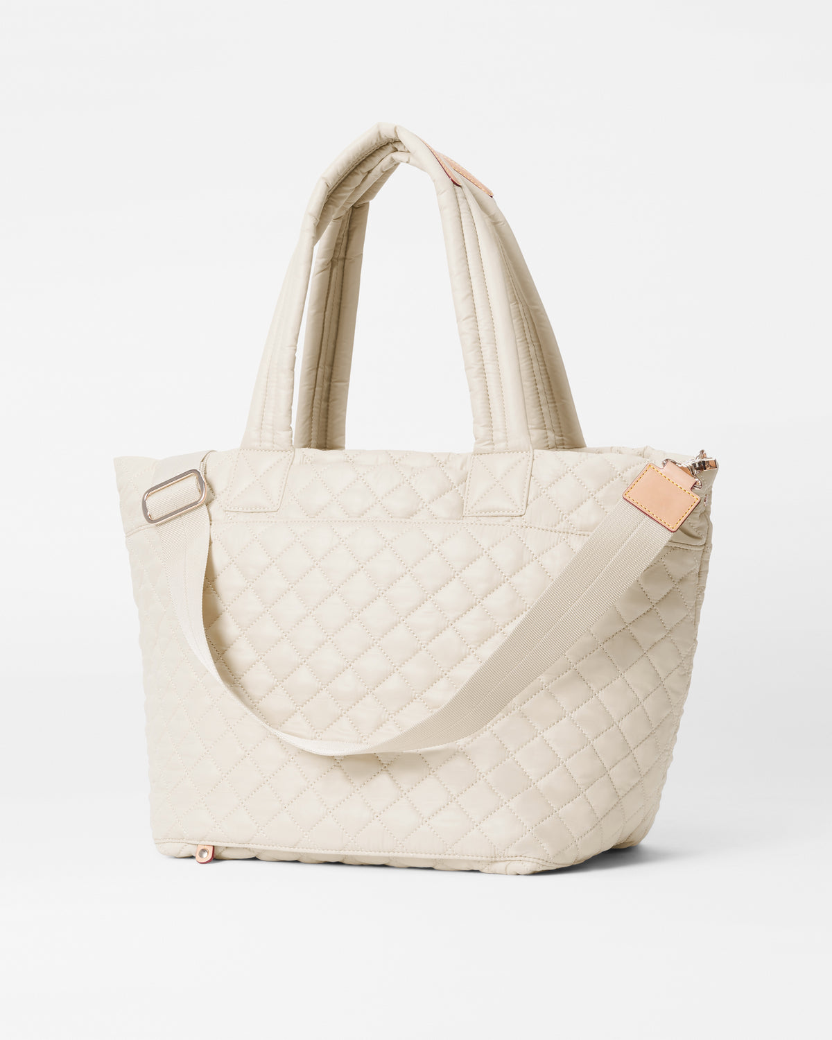 Medium Deluxe Metro Quilted Tote Bag in Sandshell | MZ Wallace