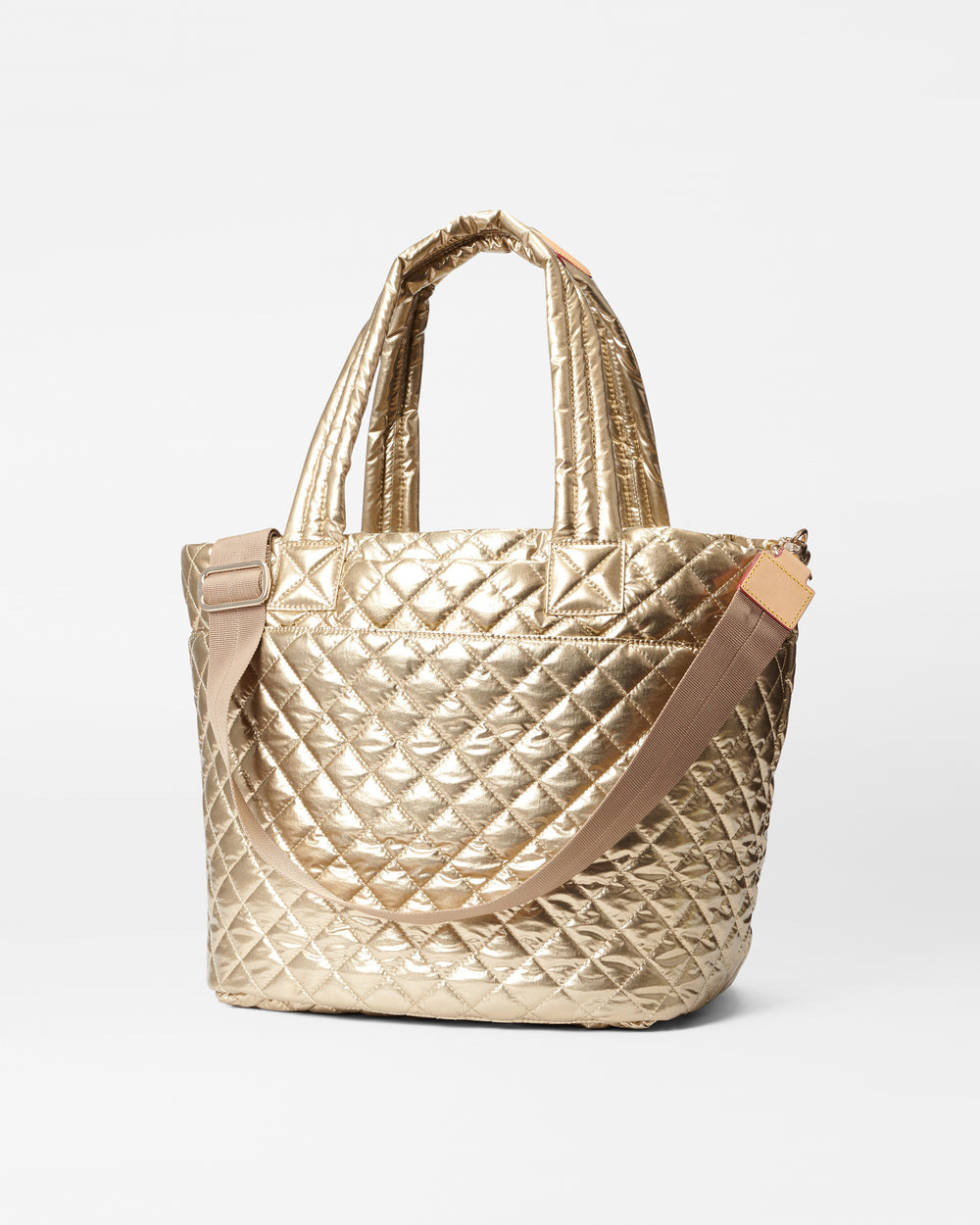 Antique Gold Metallic Medium Metro Tote Deluxe