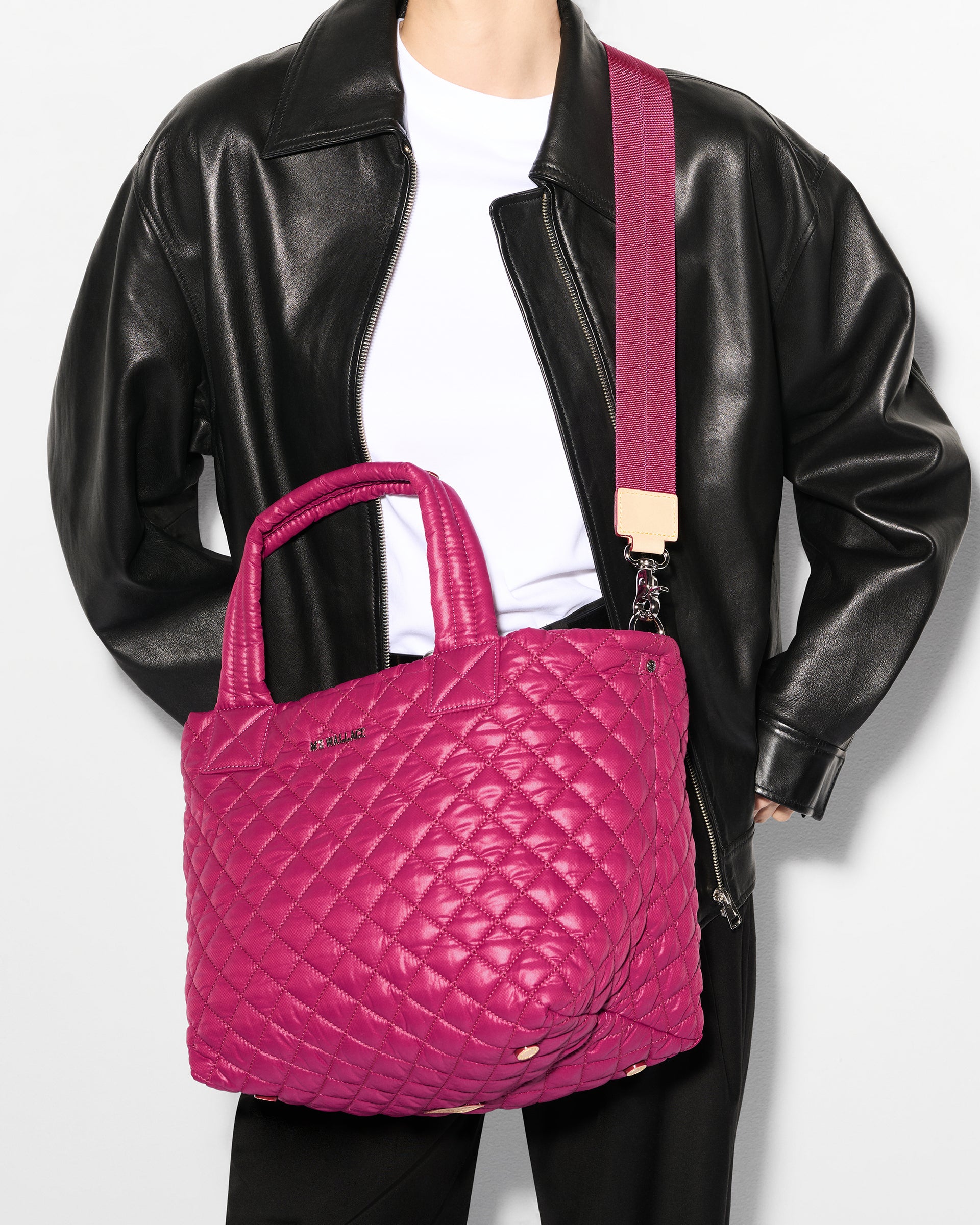 Raspberry Small Metro Tote Deluxe