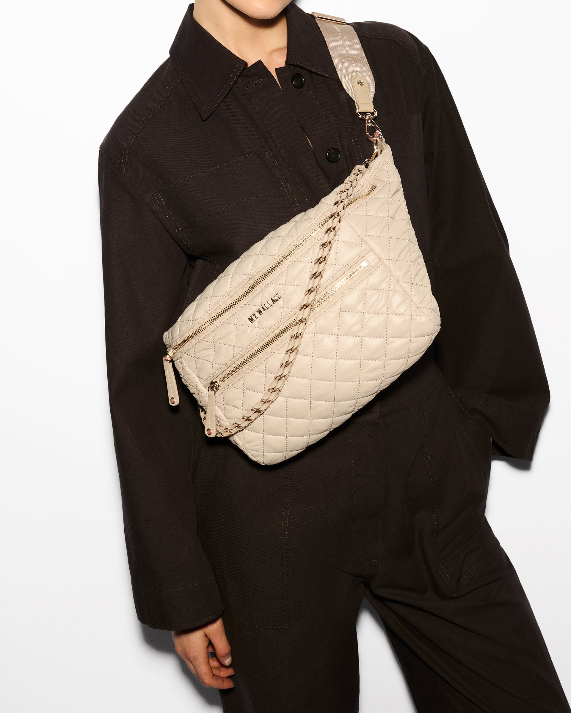 Beige Crossbody Sling Bag | MZ Wallace