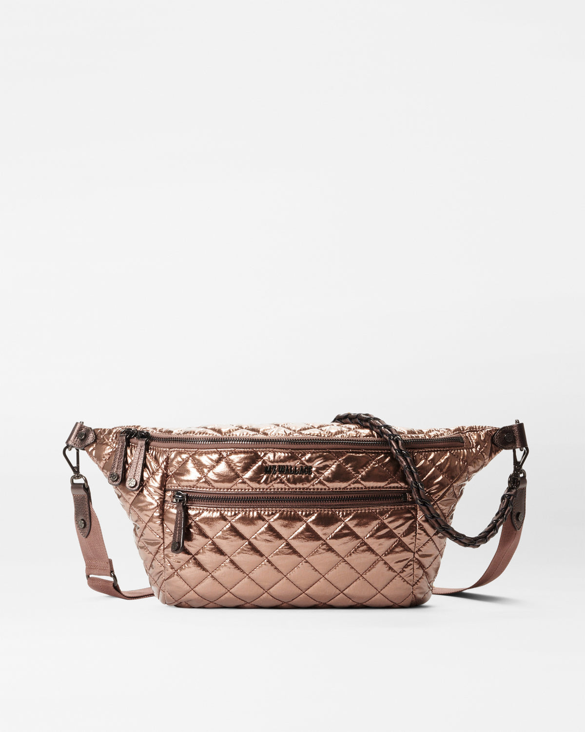MZ Wallace Copper Metallic Lacquer Crosby Crossbody Sling Bag | MZ Wallace