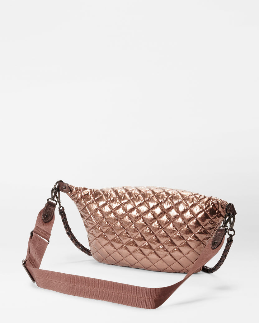 MZ Wallace Copper Metallic Lacquer Crosby Crossbody Sling Bag | MZ Wallace