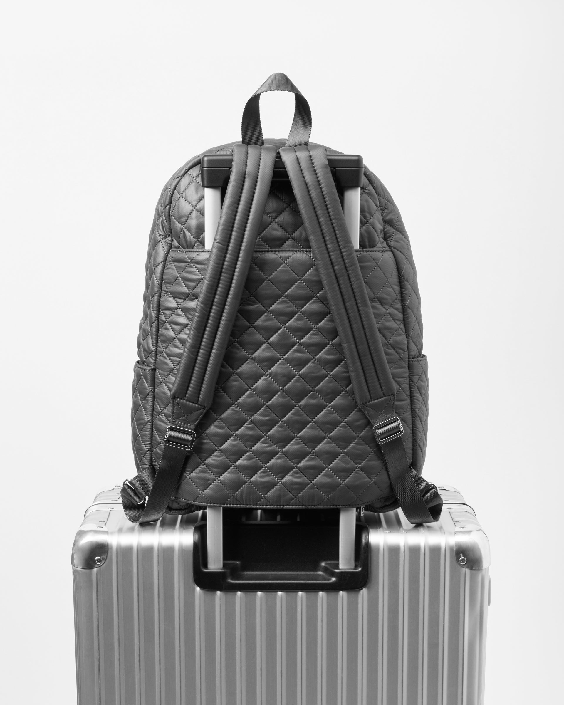 Lightweight Black Quilted Backpack | MZ Wallace