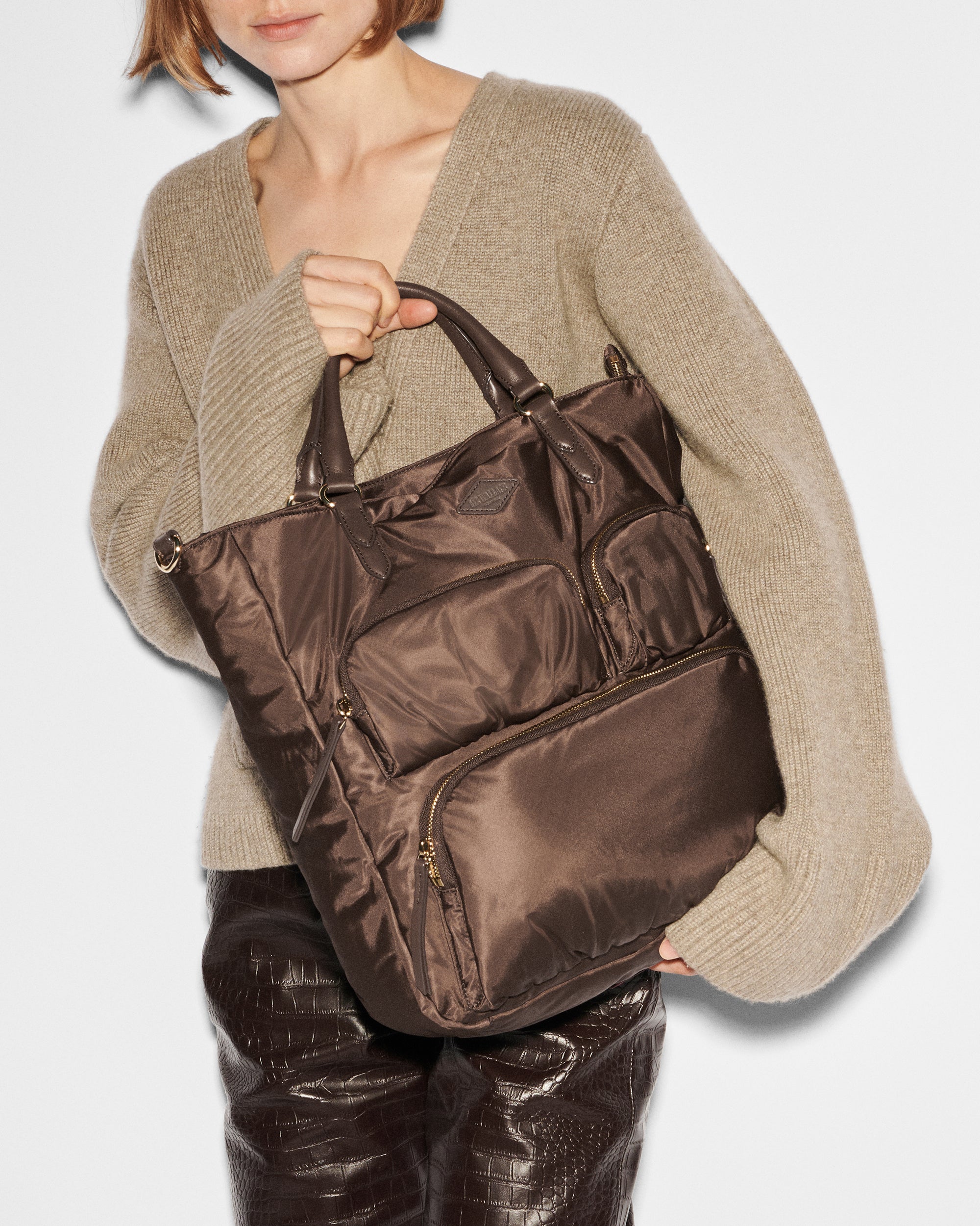 Walnut Large Chelsea Top Handle Tote