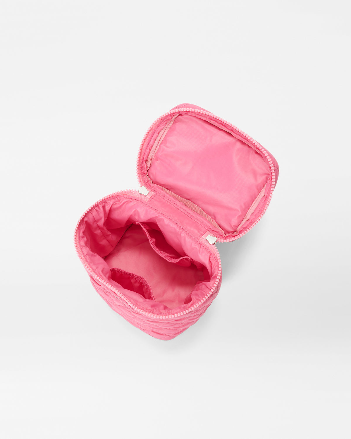 Large Vanity Quilted Makeup Bag in Flamingo | MZ Wallace