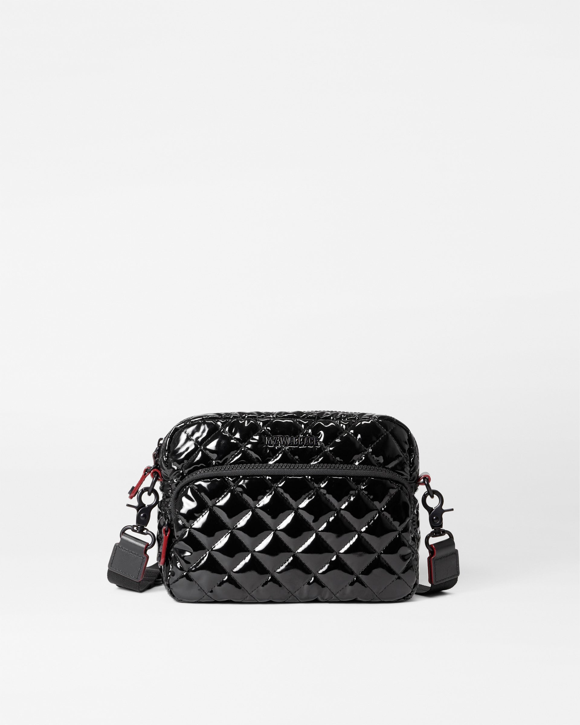 MZ Wallace Black Lacquer Small Metro Camera Crossbody Bag – Crossbody ...