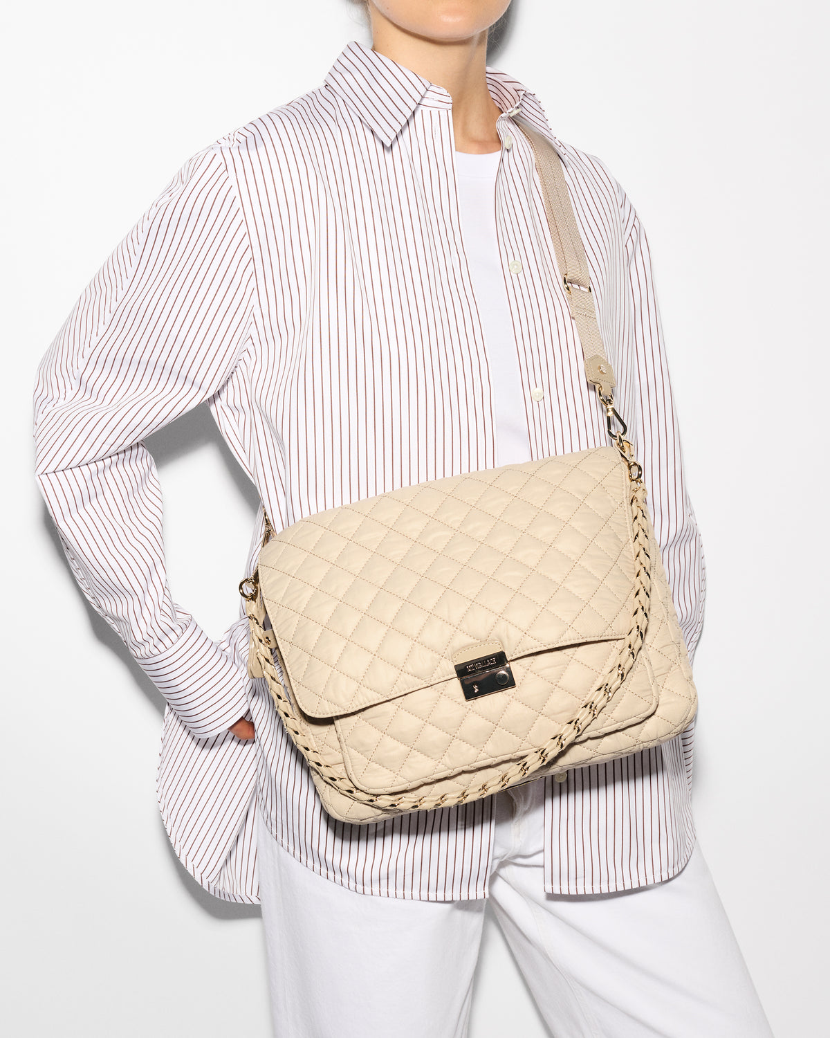 Buff Large Crosby Lock Crossbody