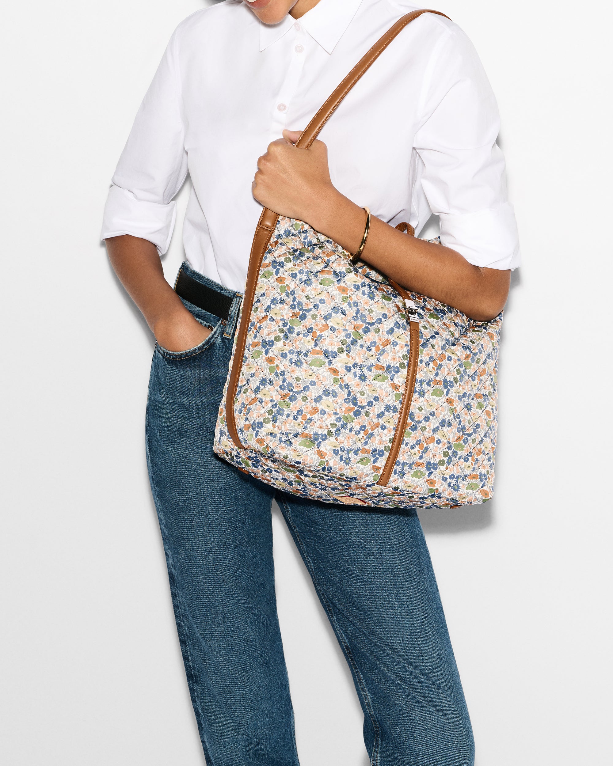 MZ Wallace Poppy Forest Floral Large Astor Hobo Handbag - Luxury ...