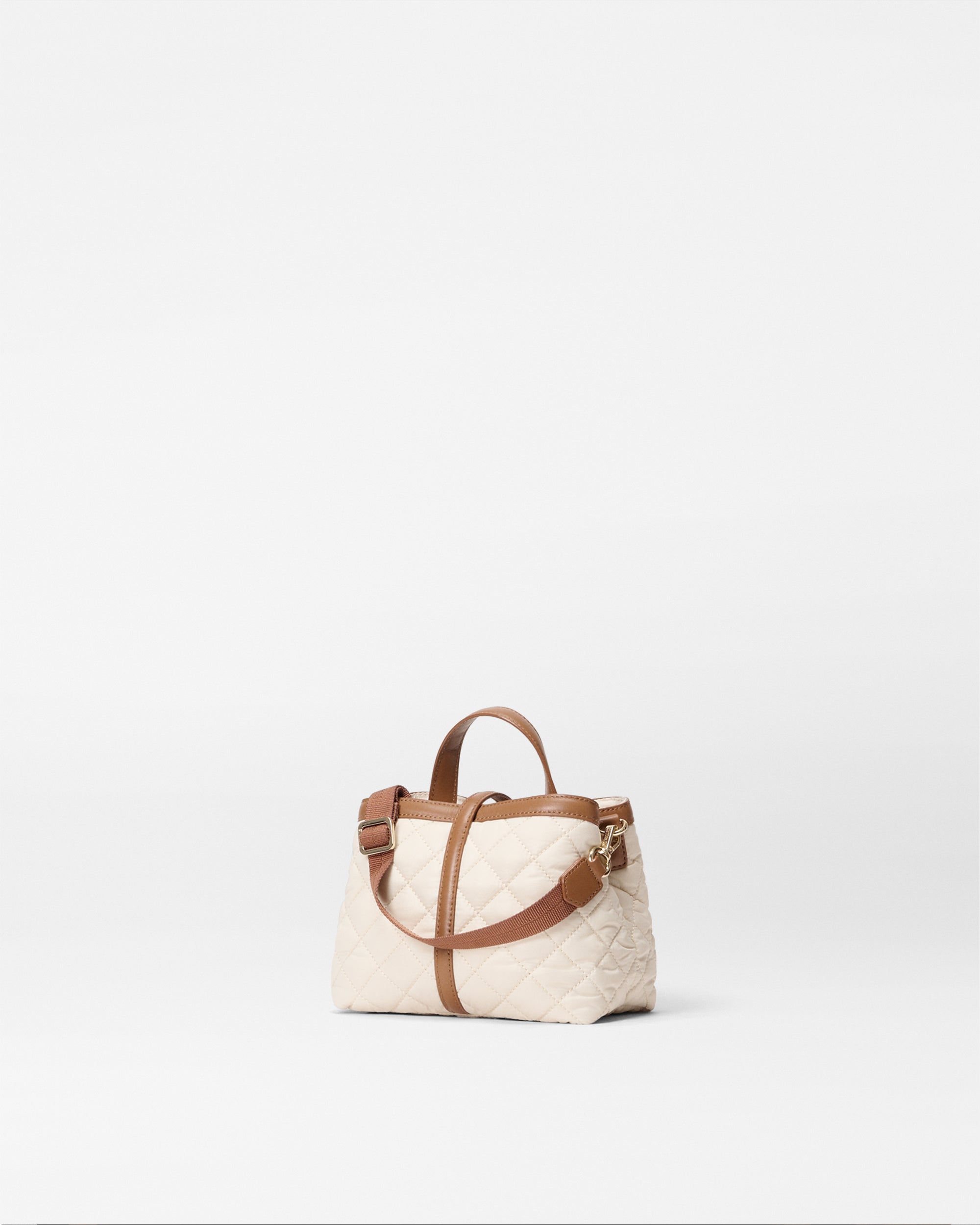 Sandshell with Brown Mini Astor Top Handle