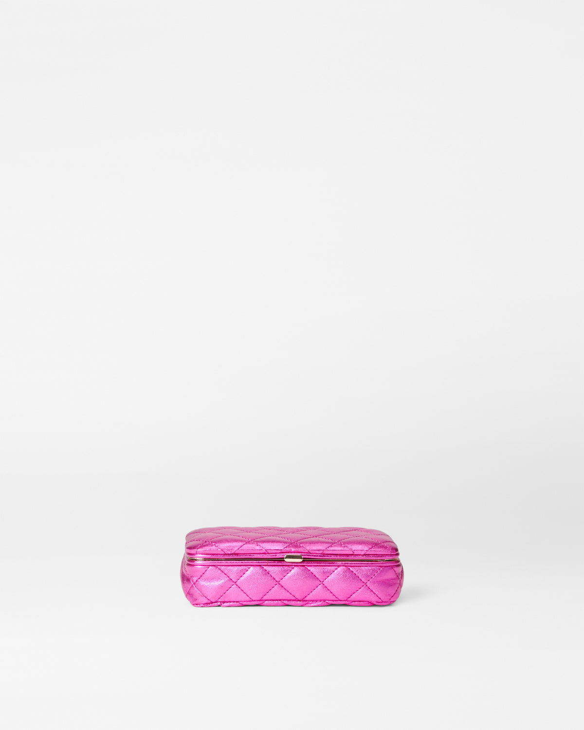 Hot Pink Metallic Leather Medium Retro Frame Case