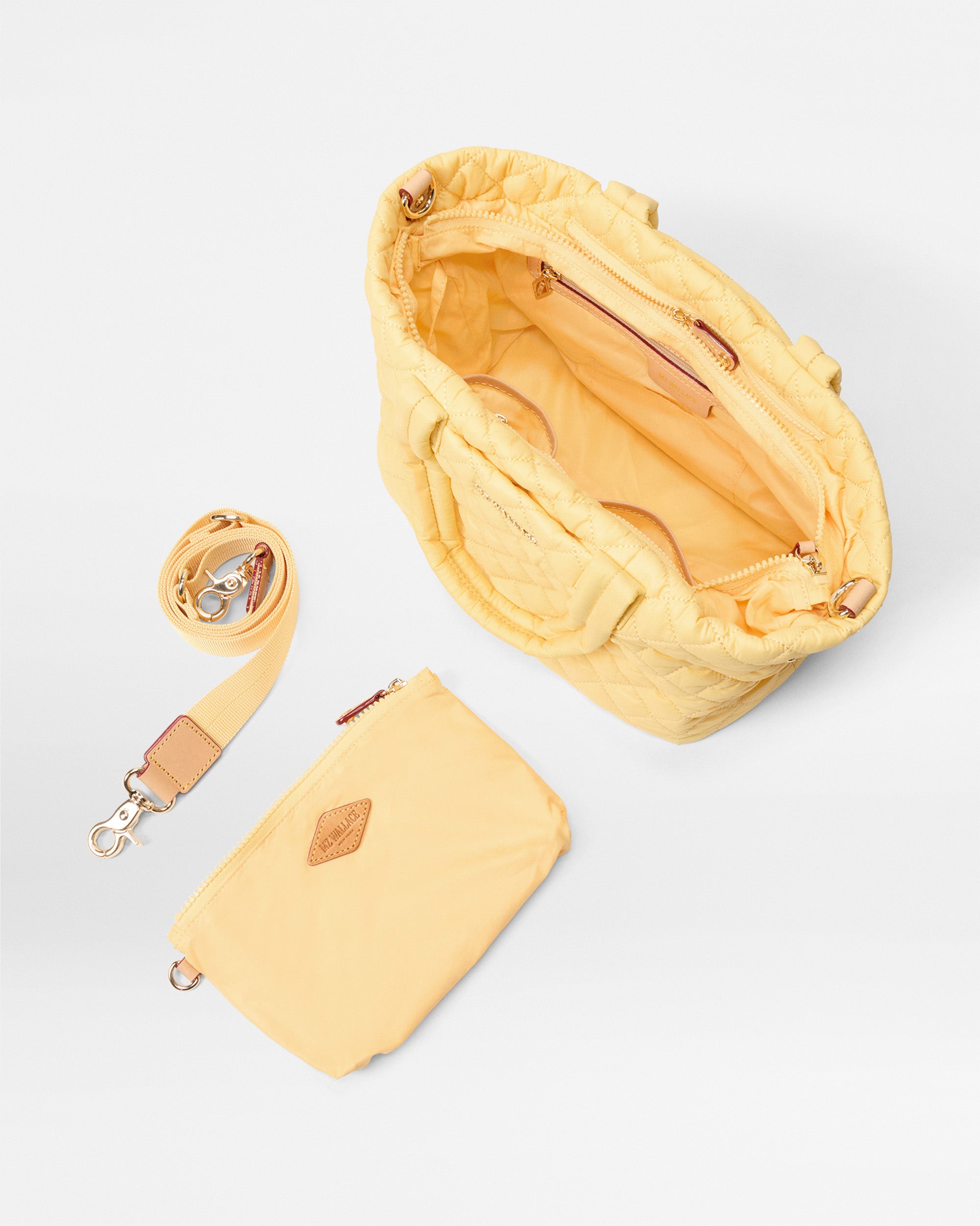 MZ Wallace Buttercup Yellow Small Metro City Tote Bag - Luxury Tote ...