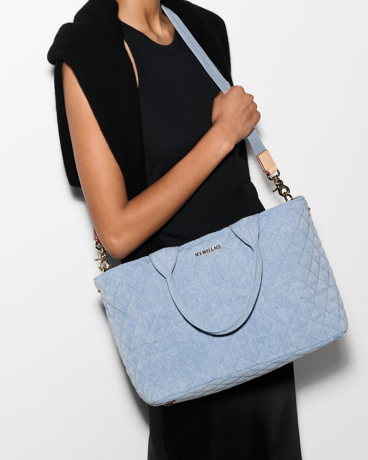 True Light Denim Medium Metro City Tote