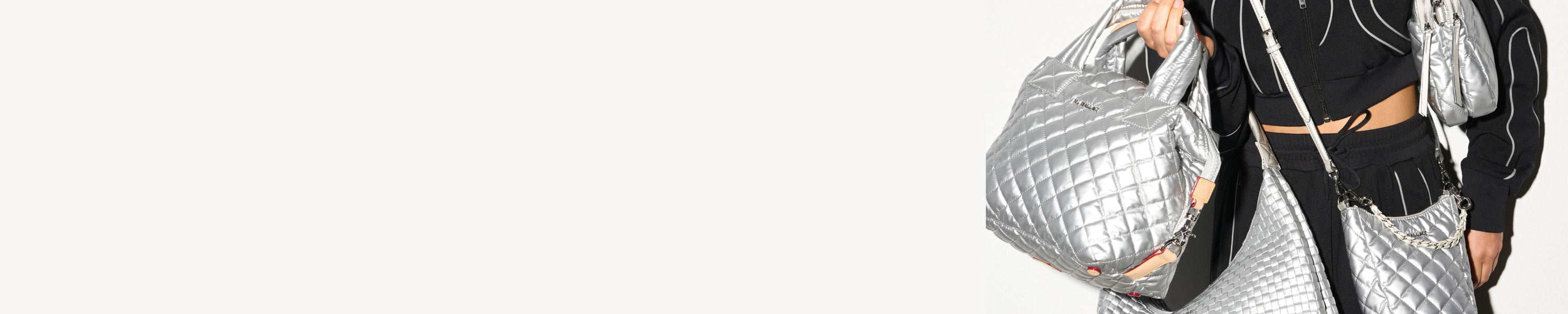 Matte Silver Handbags | MZ Wallace