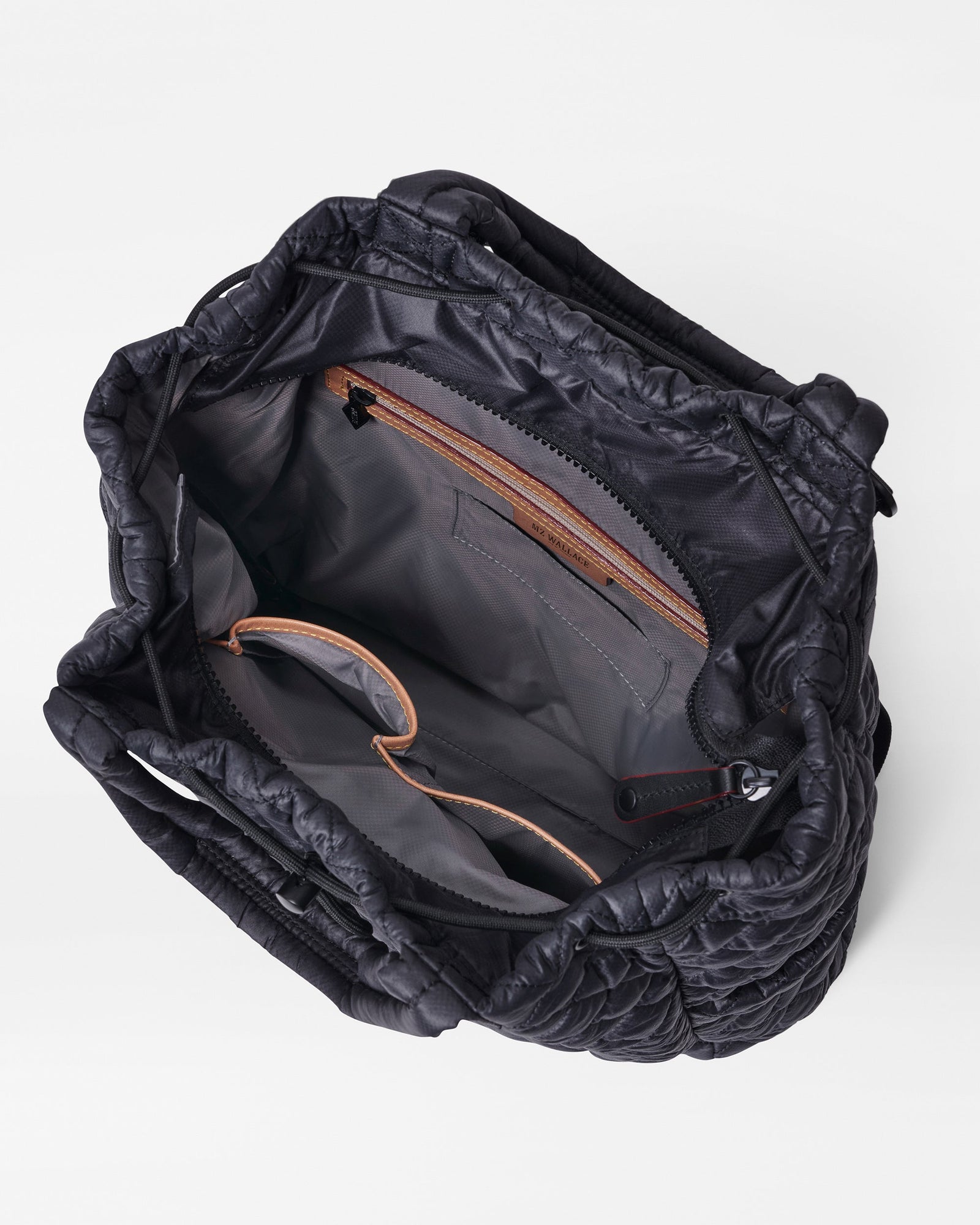 Black Metro Convertible Drawstring Backpack