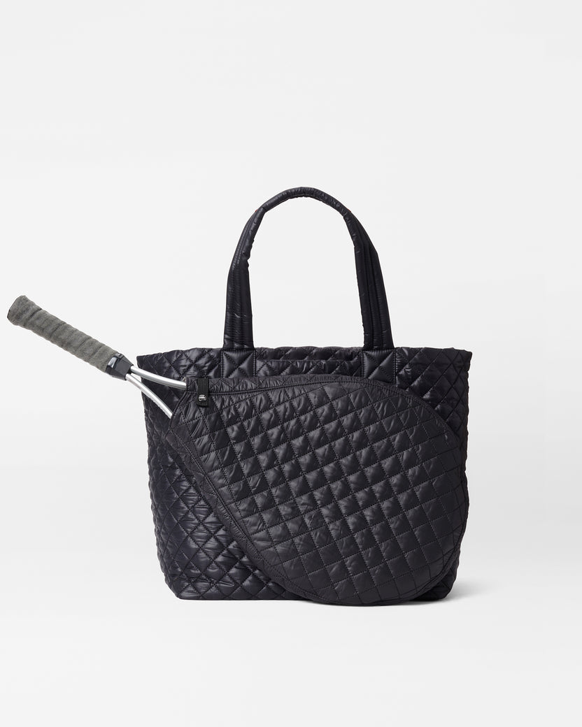Quilted Large Black Tennis Bag | MZ Wallace